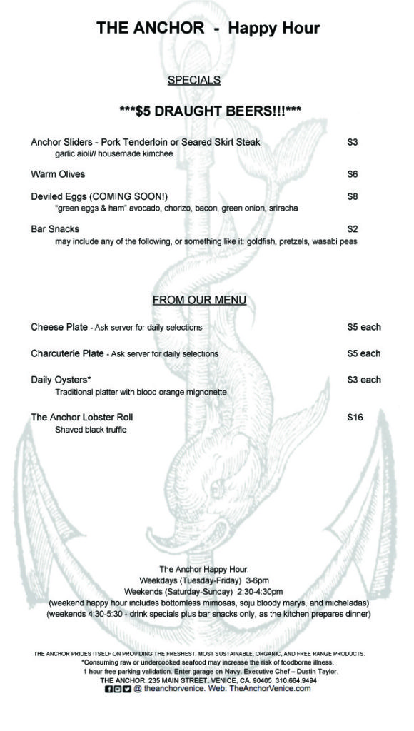 The Anchor stays true to its low-key Venice roots - Yo! Venice!